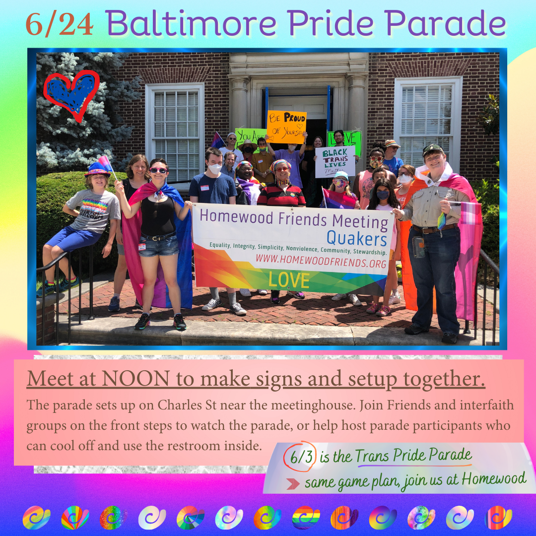 Baltimore Pride Parade: Celebrate at Homewood! | Homewood Friends Meeting